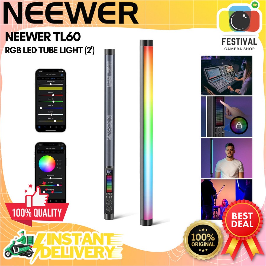 Jual Neewer TL60 RGB LED Tube Light (2') | Shopee Indonesia