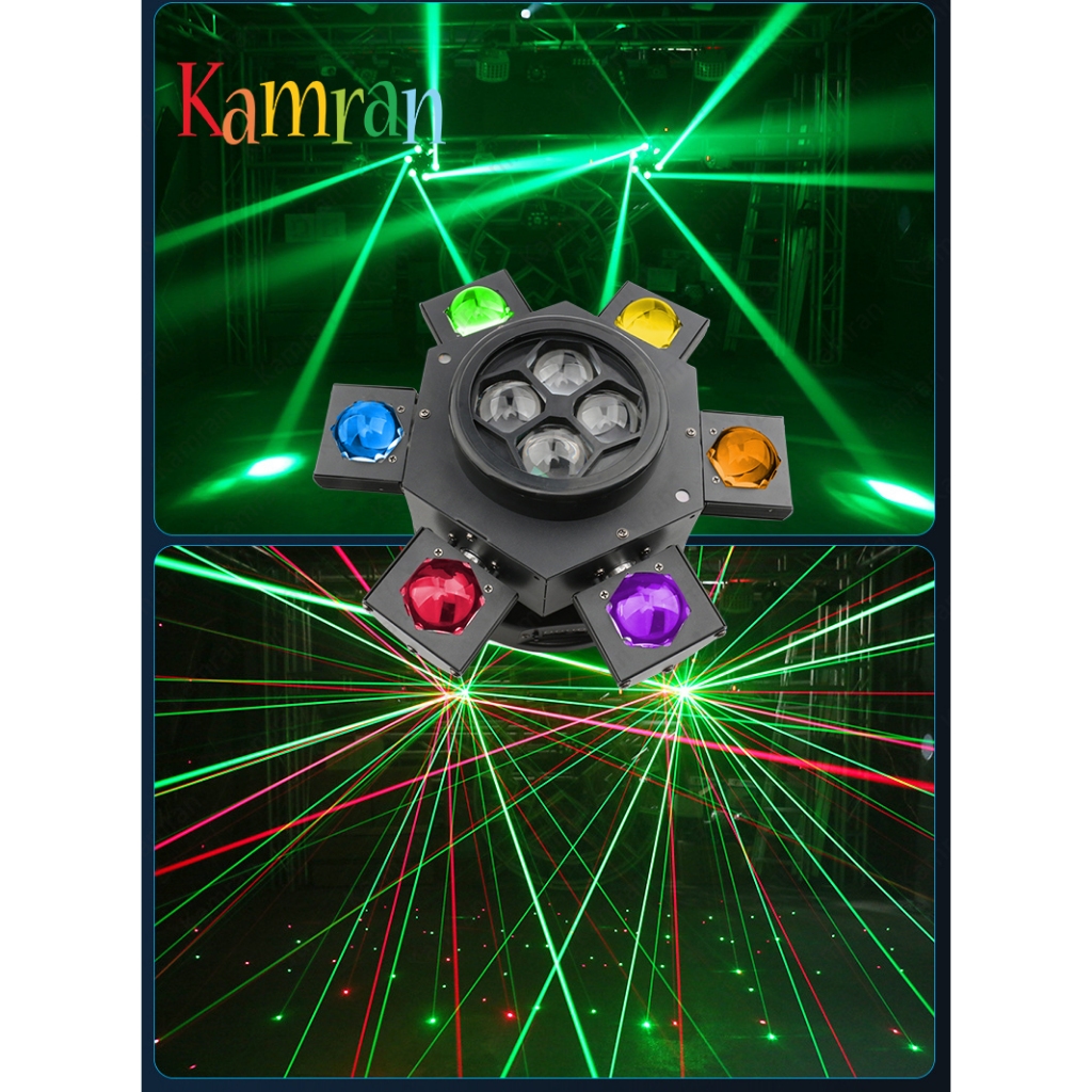 Jual Moving Cyclone laser beam LED 4 in 1 Lampu Panggung Laser sixbee ...