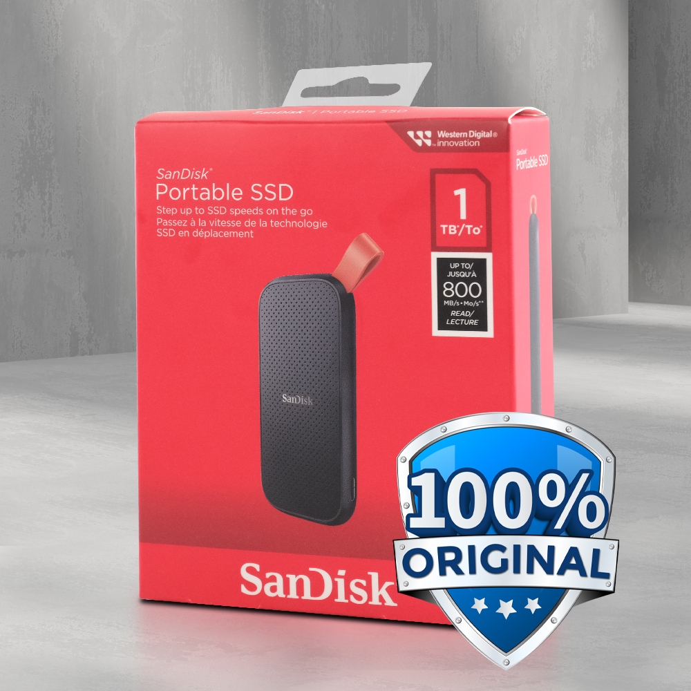 Jual SSD External SanDisk Portable SSD 800MB/s USB 3.2 Gen 2 1TB | Shopee Indonesia