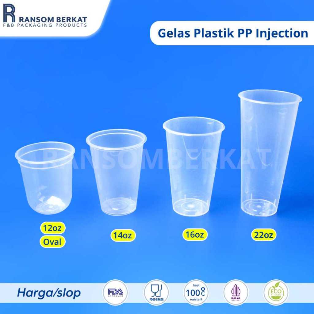 Jual Gelas Plastik Plastic Cup PP Injection (merek RB) | Shopee Indonesia