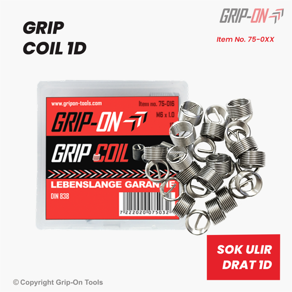 Jual Grip-On Grip Coil Recoil M5 M6 M7 M8 M10 M12 M14 1D Untuk Baut Mur ...