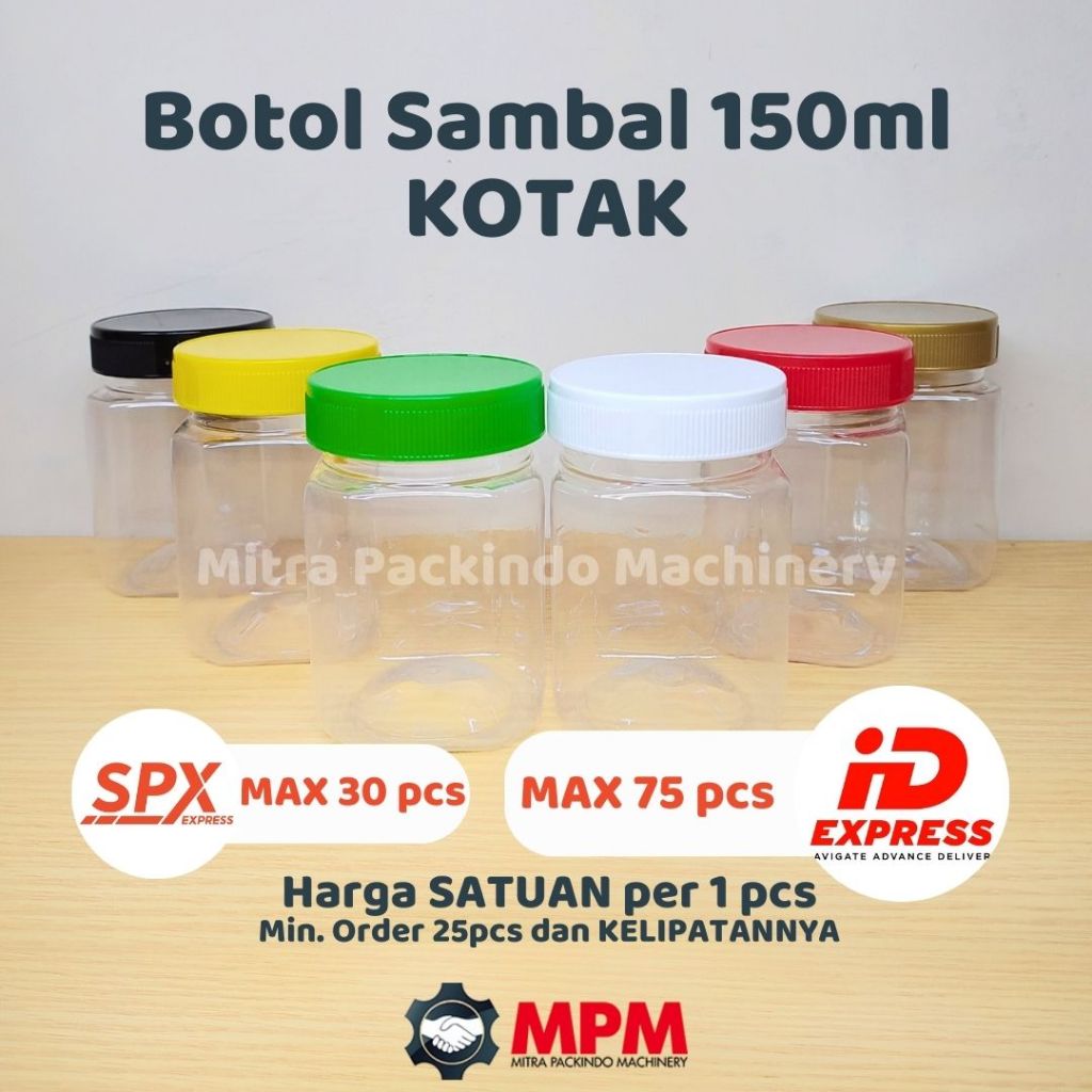 Jual Botol Sambal / Botol Sambel 150ml KOTAK PREMIUM | Shopee Indonesia