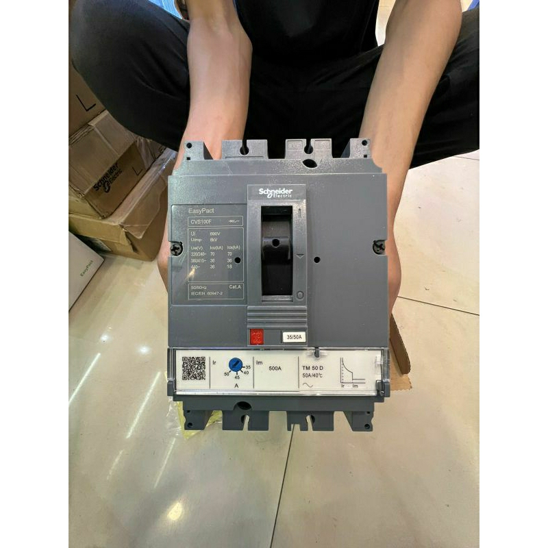 Jual MCCB 3P 50A SCHNEIDER CVS100F LV510334 3 PHASE 50 AMPERE ORIGINAL SNI | Shopee Indonesia