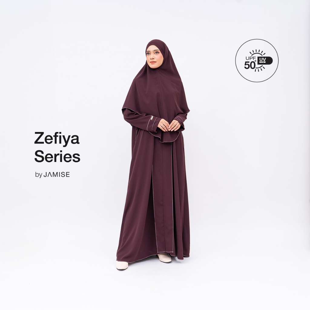 Jual Jamise | Zefiya Series - Abaya Set Khimar Saba Anti UV Umroh ...