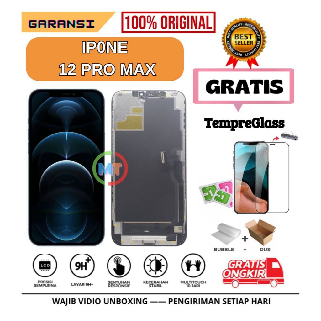 Jual Lcd Touchscreen IP 12 PRO MAX Gratis TempreGlass Fullset OriginaL ...