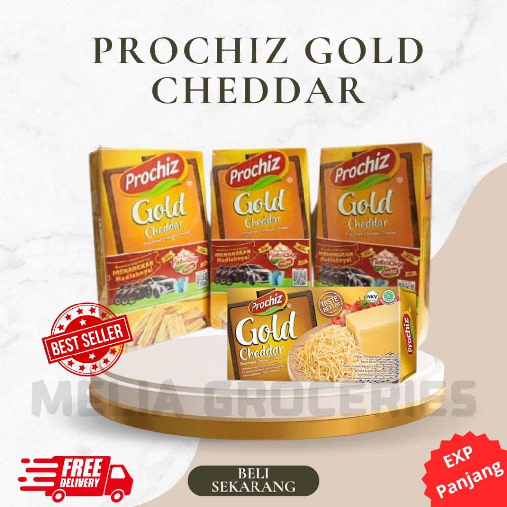 Jual Keju Prochiz Gold Cheddar 160gr Kemasan Original Exp Panjang ...