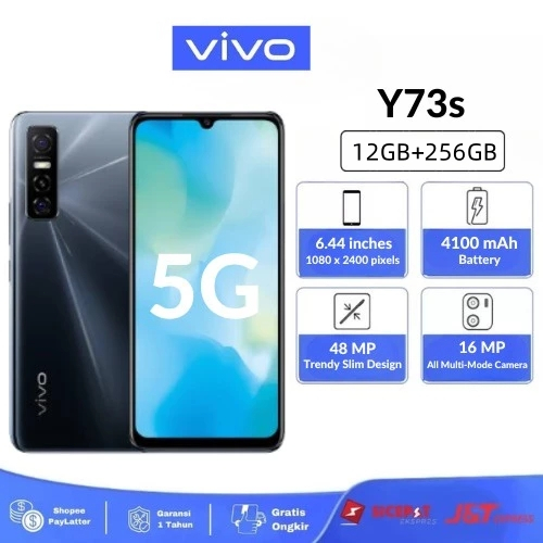 Jual Vivo Y73s 5G HP Murah Cuci Gudang RAM 12GB/256GB Layar 6.44" Baterai 4100mAh Android ...