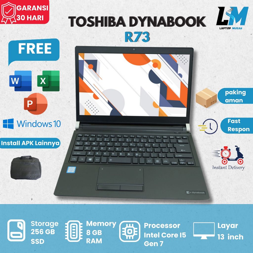 Jual Laptop Toshiba R73 Core I5 I7 Ram 8gb Ssd 256gb Windows 10 13inch ...