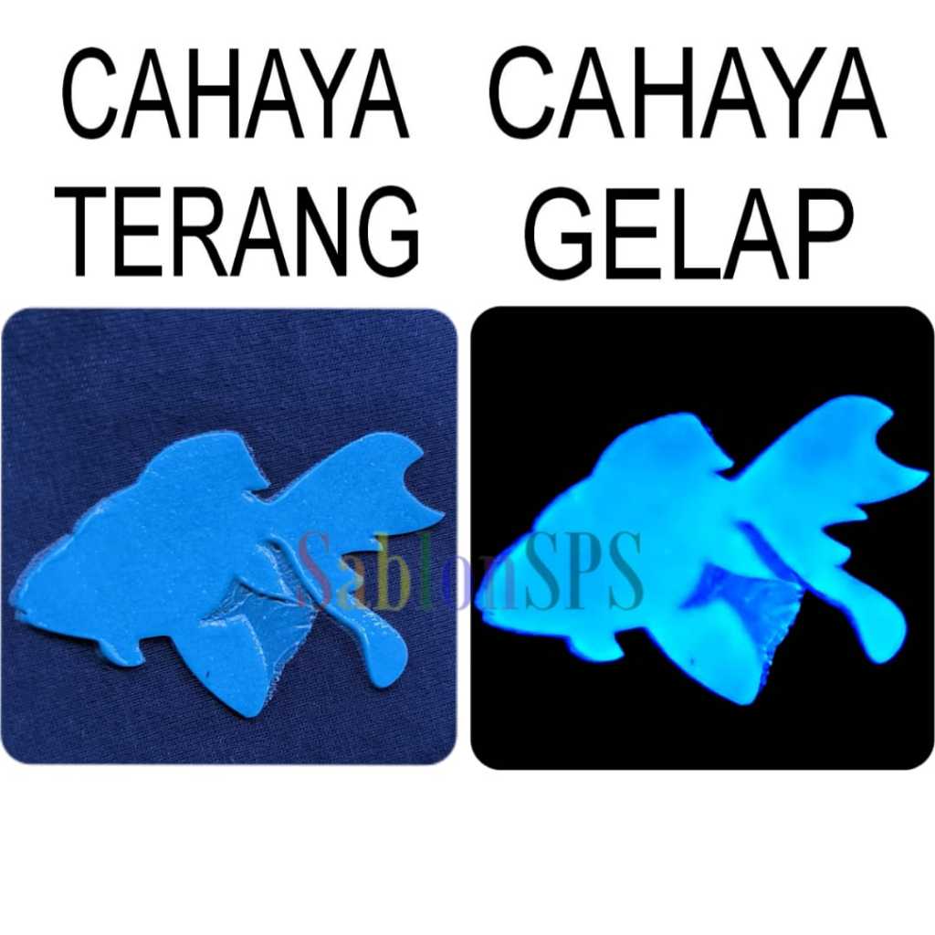 Jual TINTA SABLON PLASTISOL GLOW IN THE DARK BLUE 200GR | Shopee Indonesia