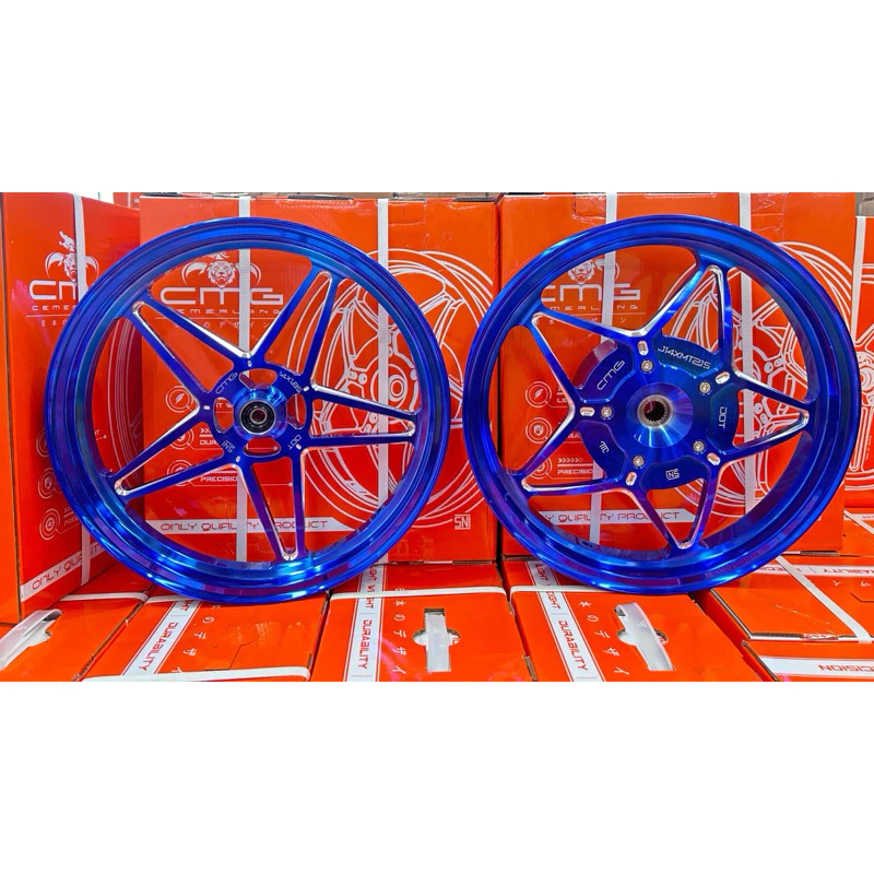 Jual CMG RACING ORIGINAL VELG MG5 CNC BINTANG V SPEED 185x14 & 215x14 ...