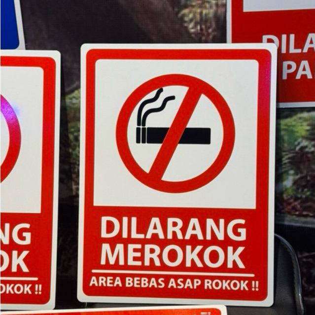 Jual Sign/ Rambu Dilarang Merokok (Area Bebas Asap Rokok) Bahan ACP 3mm ...