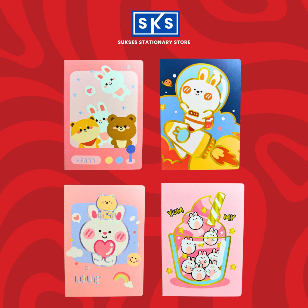 Jual Notebook MIKIREI Animal Rabbit Bear Mix Animal Buku Catatan B5 ...