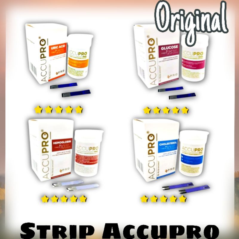 Jual Strip Accupro 4in1 / Strip Kolesterol / Strip Asam urat Accupro ...