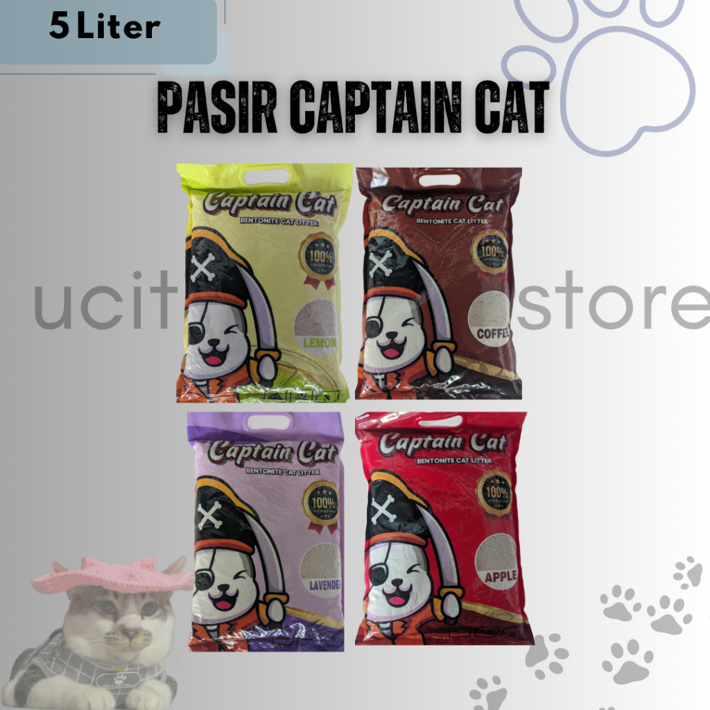 Jual Pasir Kucing Bentonite CAPTAIN CAT 5 liter - Impor Quality ...