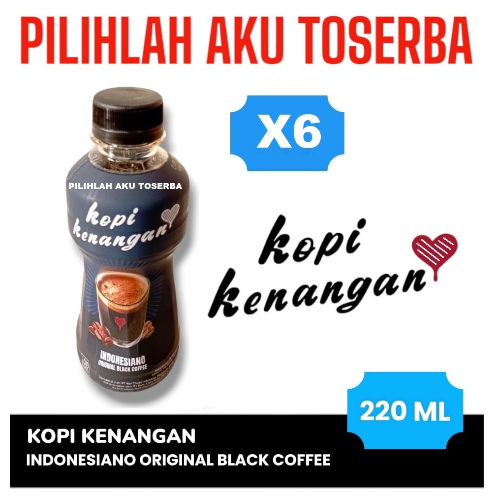 Jual KOPI KENANGAN INDONESIANO BLACK COFFEE LESS SUGAR 220 ml - ( HARGA ...