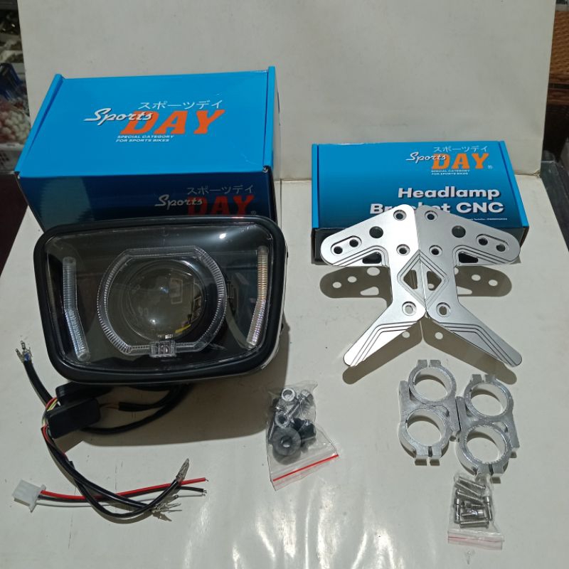 Jual Lampu biled rgb rx king set breket cnc merk day | lampu biled ...