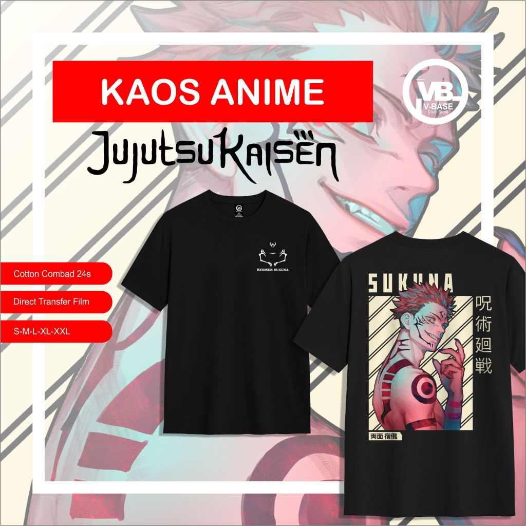 Jual KAOS ANIME RYOMEN SUKUNA || JUJUTSU KAISEN || VBASE CLOTH | Shopee ...