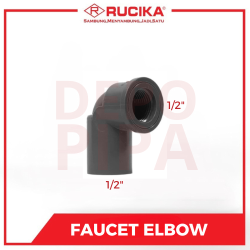 Jual RUCIKA FAUCET ELBOW / KENI DRAT DALAM (KDD) 1/2" AW | Shopee Indonesia