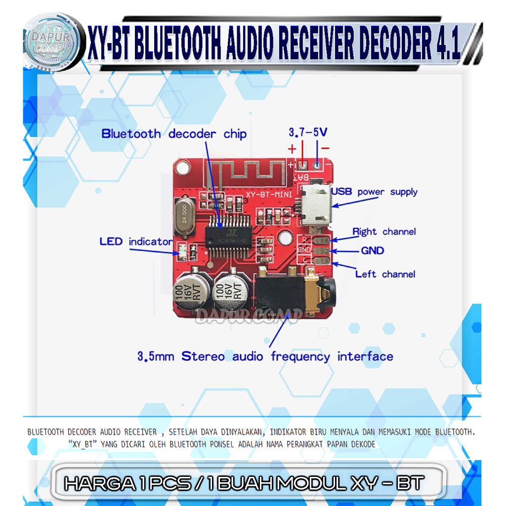 Jual XY-BT BLUETOOTH AUDIO RECEIVER DECODER 4.1 MODUL | Shopee Indonesia