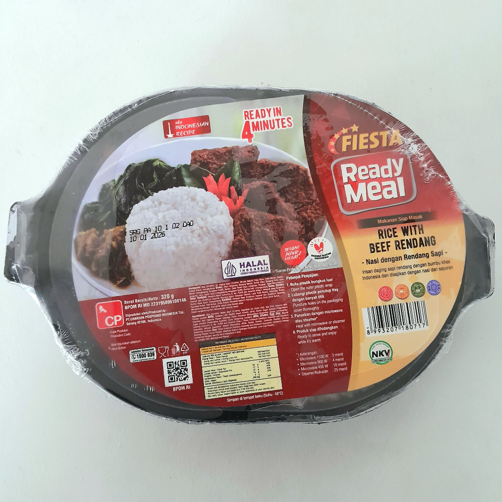 Jual FIESTA ready meal rice with beef rendang 320gr | Shopee Indonesia