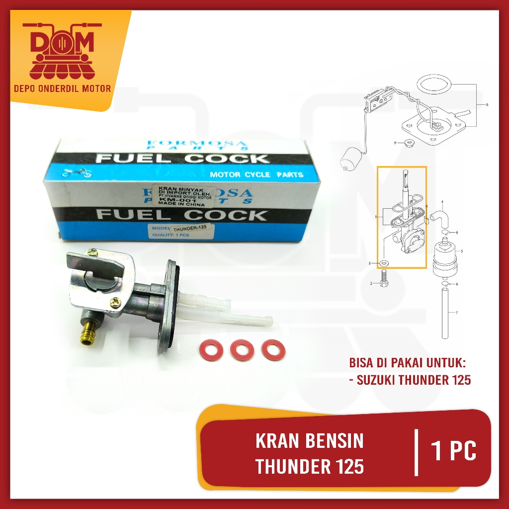 Jual Kran Bensin Manual Thunder (FORMOSA) Keran Putar Tangki Bensin ...