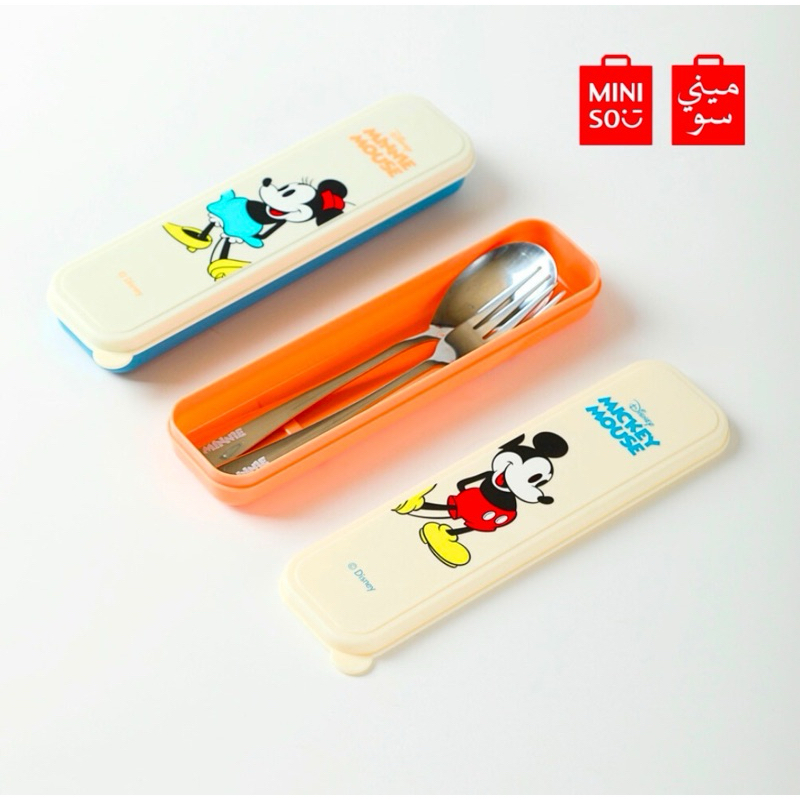 Jual MINISO DISNEY CUTLERY SET ALAT MAKAN SENDOK GARPU FLATWARE MICKEY ...