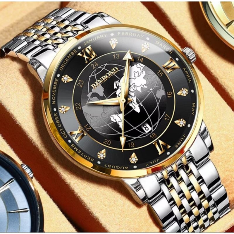 Jual Jam Tangan Pria JP39 NEW 2025 Original Motif Globe Bola Dunia ...