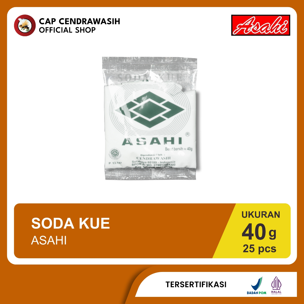 Jual Soda Kue Asahi 40gr - 25x40gr | Shopee Indonesia