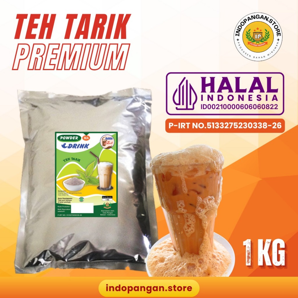Jual Powder Rasa Teh Tarik 1 Kg (PLAIN) Kemasan Foil - Bubuk Minuman ...