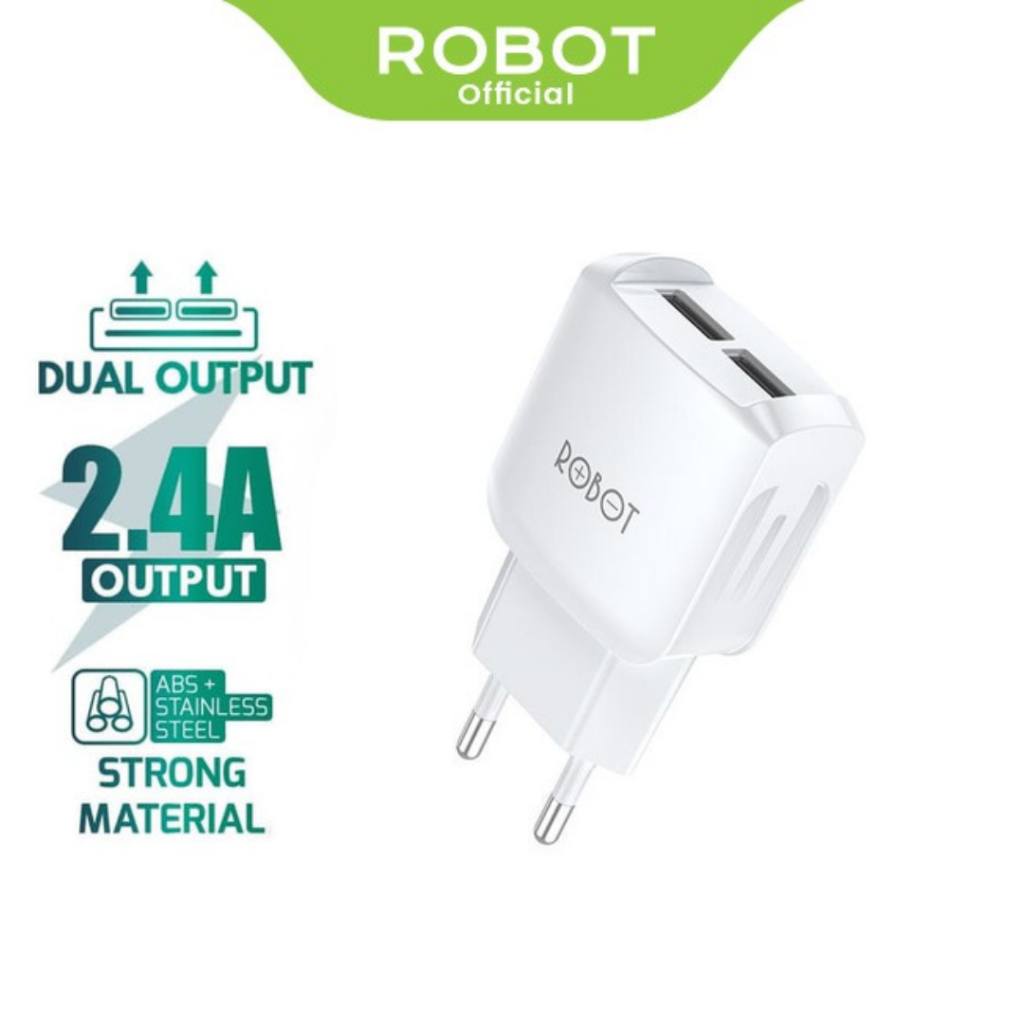 Jual ROBOT RT-K6 Charger 2.4A Dual Output (Eceran) | Shopee Indonesia