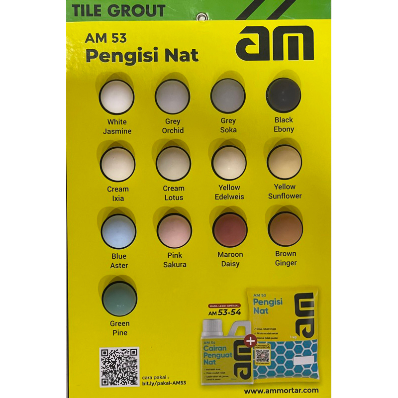 Jual Nat Keramik AM 53 Pengisi Nat Tile Grout Semen Warna | Shopee ...
