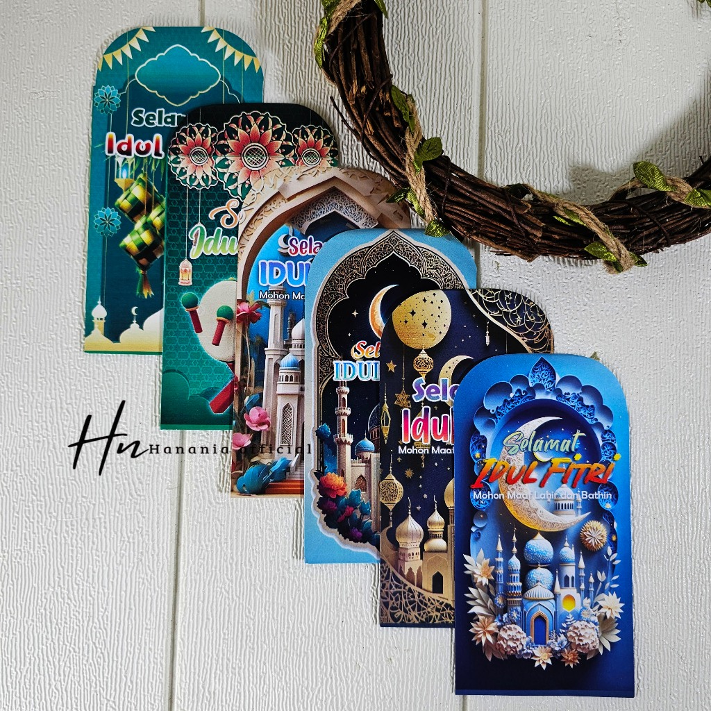 Jual 10PCS AMPLOP/ANGPAU LEBARAN IDULFITRI MOTIF MASJID HK MEDIUM ...