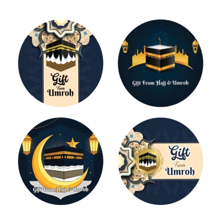 Jual (100 pcs) Sticker Haji Umroh 2,5 cm Stiker Label Gift From Oleh ...
