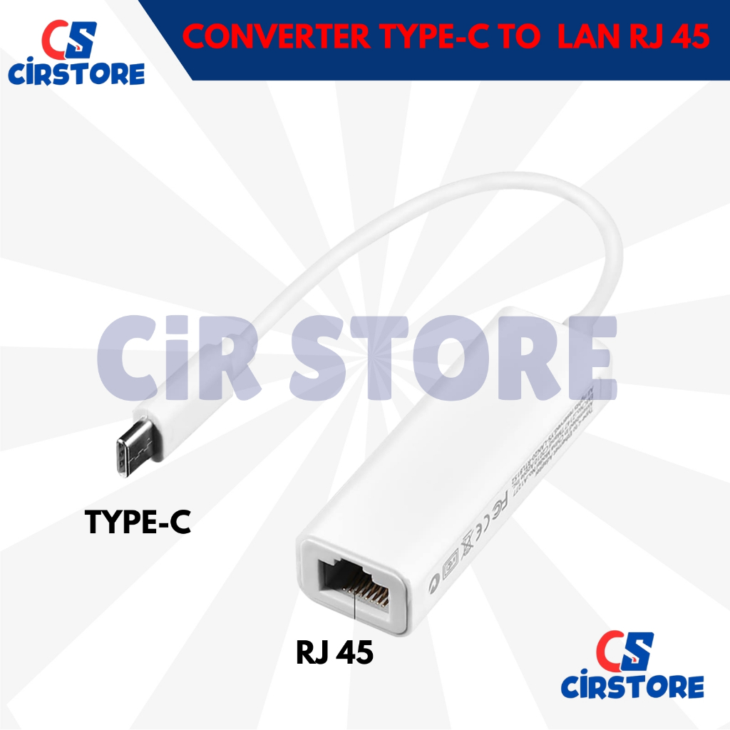Jual Konverter Type C to Lan RJ 45 / 100Mbps Ethernet LAN Network ...