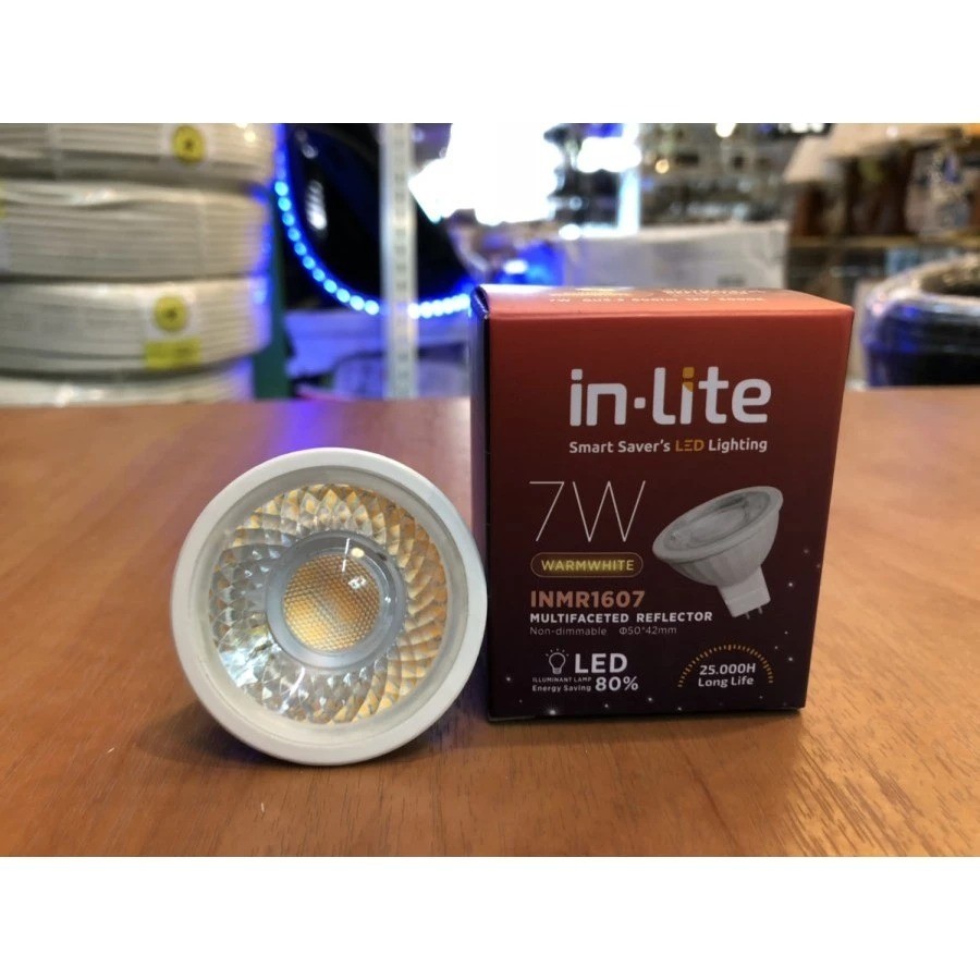 Jual Lampu spotlight Halogen led mr16 3w 5w 7w 12V 12 volt dc INLITE | Shopee Indonesia