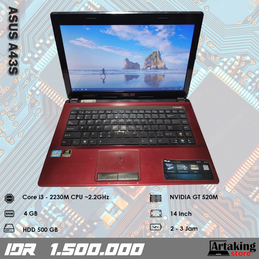 Jual Asus A43s - Core i3 - Ram 4 GB - Normal Siap Pakai | Shopee Indonesia