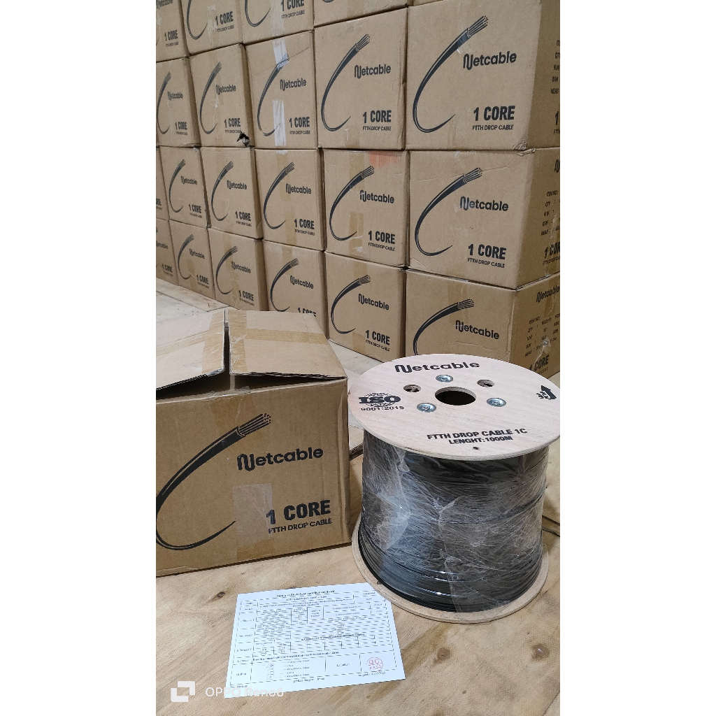 Jual Kabel Dropcore 1 core/ Wire Dropcable Fiber Optic 1 Core 1000 ...