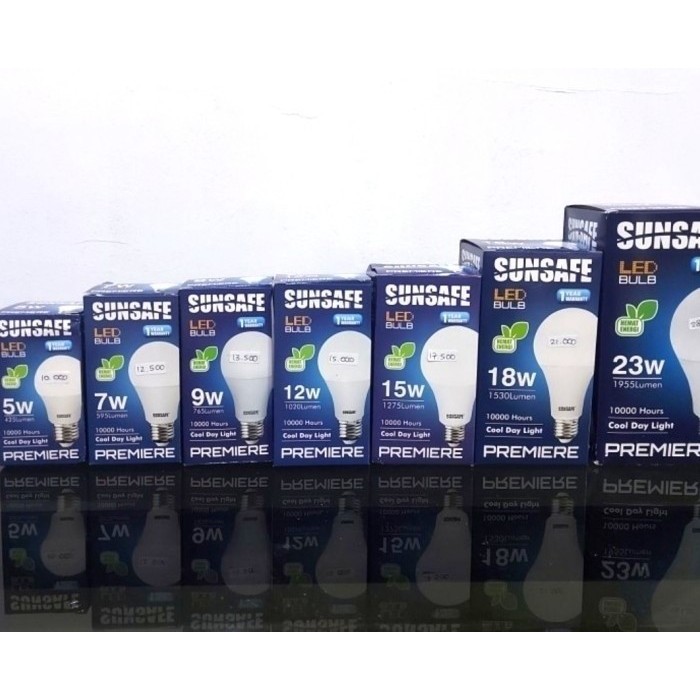Jual LAMPU LED TERANG PUTIH SUNSAFE PREMIERE 3w 5w 7w 9w 12w 15w 18w 23w | Shopee Indonesia