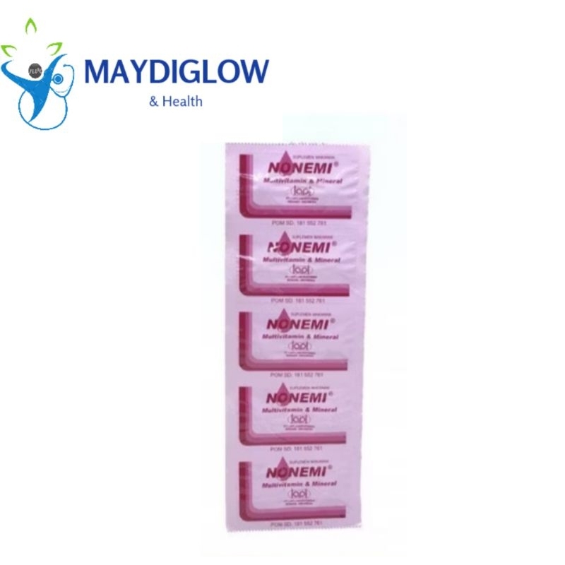 Jual Nonemi Strip isi 10 Tablet - Multivitamin Penambah Darah | Shopee ...