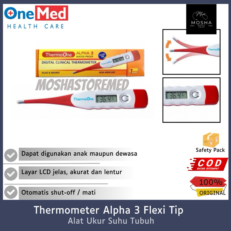 Jual ONEMED-Thermometer Alpha 3 Flexi Tip | Shopee Indonesia