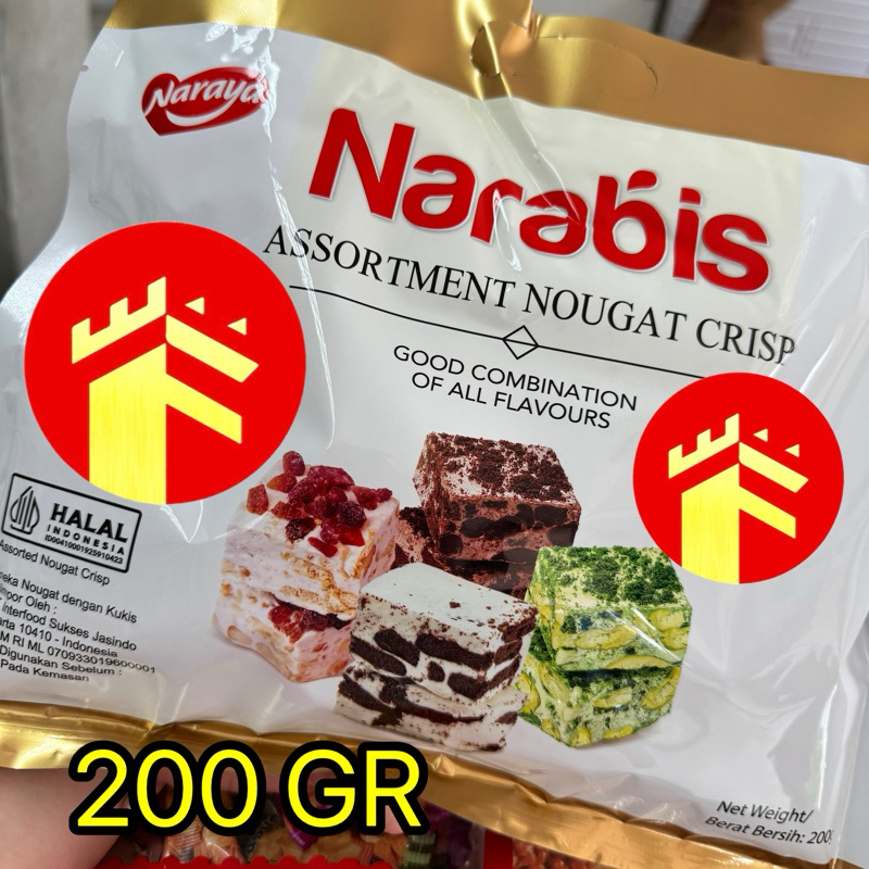 Jual NARAYA NARABIS NOUGAT CRISP 200 GR NOGAT NAUGAT ANEKA RASA NARABIS ...