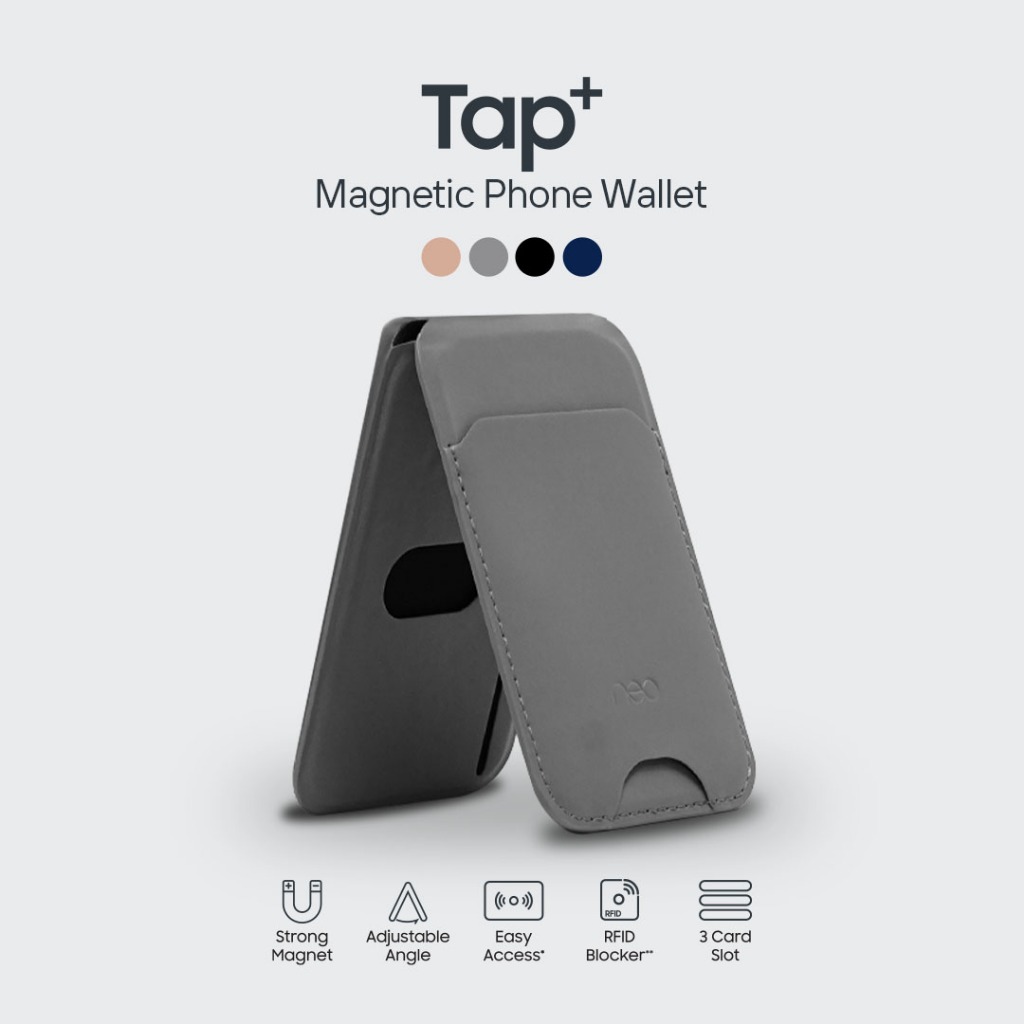 Jual Neo Tap Plus - Magnetic Smartphone Leather Wallet Stand for iPhone ...