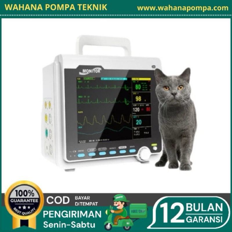 Jual CONTEC Portable VET Veterinary Patient Monitor 8" Vital Sign ...