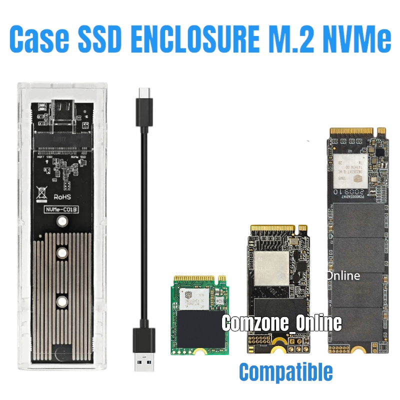 Jual Casing SSD To USB External Enclosure SATA M.2 NGFF NVME USB Type C - M.2 Enclosure | Shopee ...