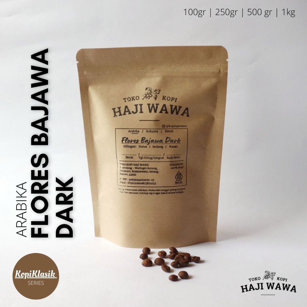 Jual ARABIKA FLORES BAJAWA DARK Toko Kopi Haji Wawa - Kopi Bubuk Biji ...