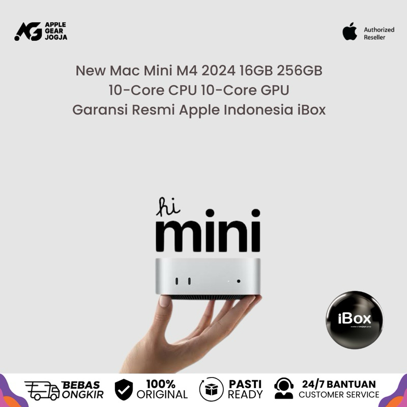 Jual (iBox) Apple New Mac Mini M4 & M4 Pro 2024 256GB 512GB Garansi ...