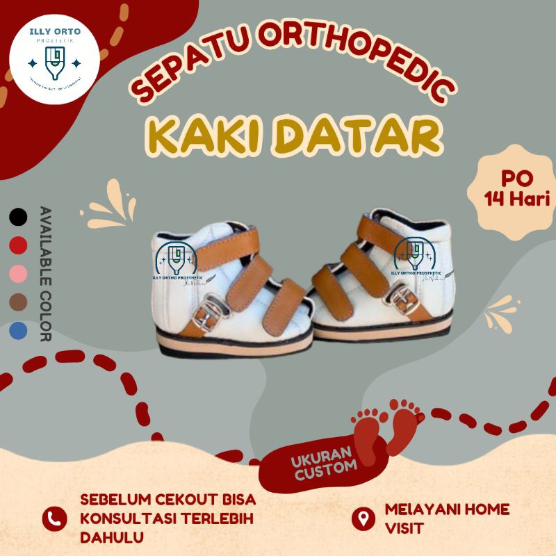 Jual SEPATU ORTHOPEDI KHUSUS KAKI DATAR FLATFOOT/TALIPES VALGUS/SEPATU ...