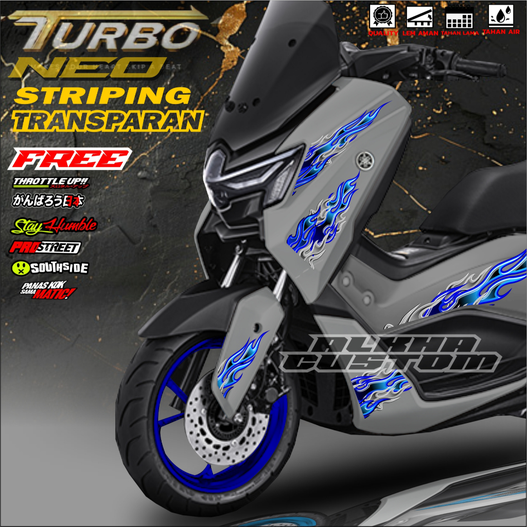 Jual Striping Tranparan YAMAHA NMAX NEW TURBO NEO Variasi Stiker Bisa ...