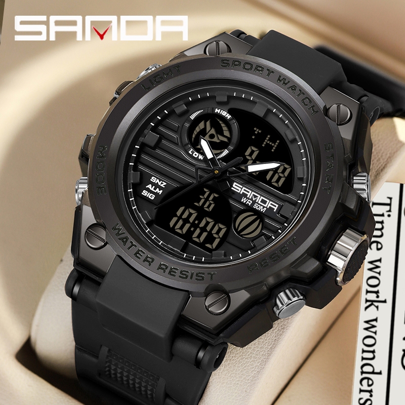 Jual SANDA Jam Tangan Olahraga Militer Jam Tangan Pria Jam Tangan ...