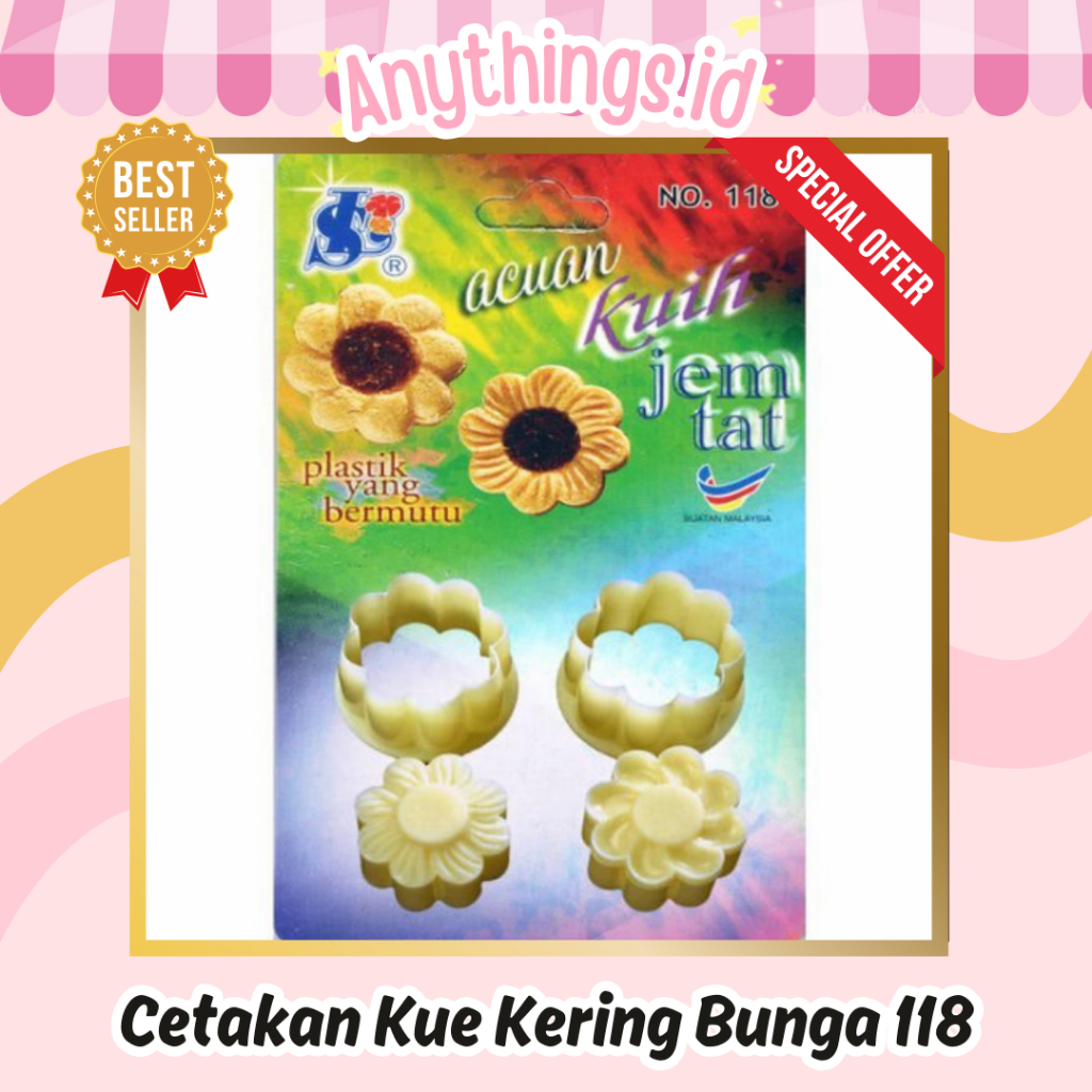 Jual Cetakan Kue Kering Bunga 118 | Cetakan Cookies Nutella | Cetakan ...